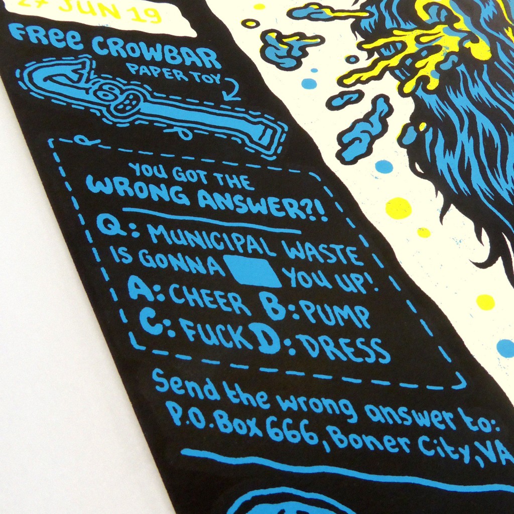 Municipal Waste 2019 gig poster — Michael Hacker Illustration